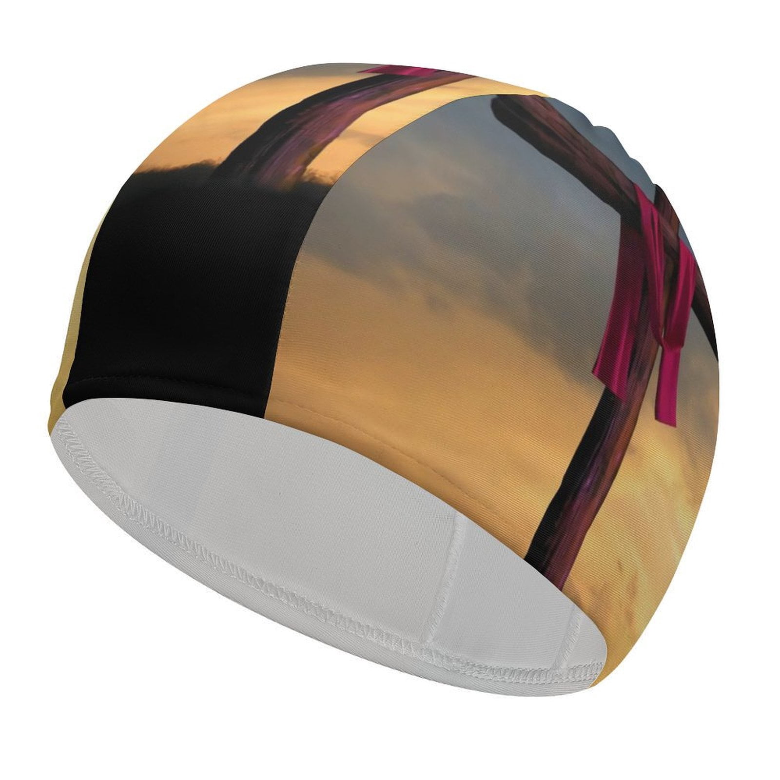 Christian Cross Jesus Swim Cap Adult Swimming Hat for Women Men Long ...