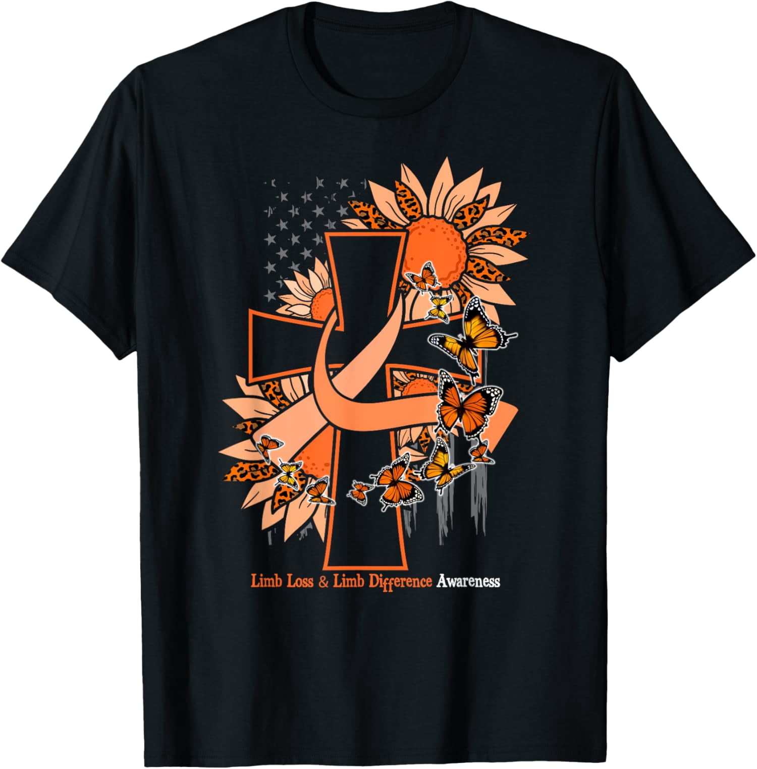 Christian Cross Limb Loss and Limb Difference Awareness T-Shirt ...