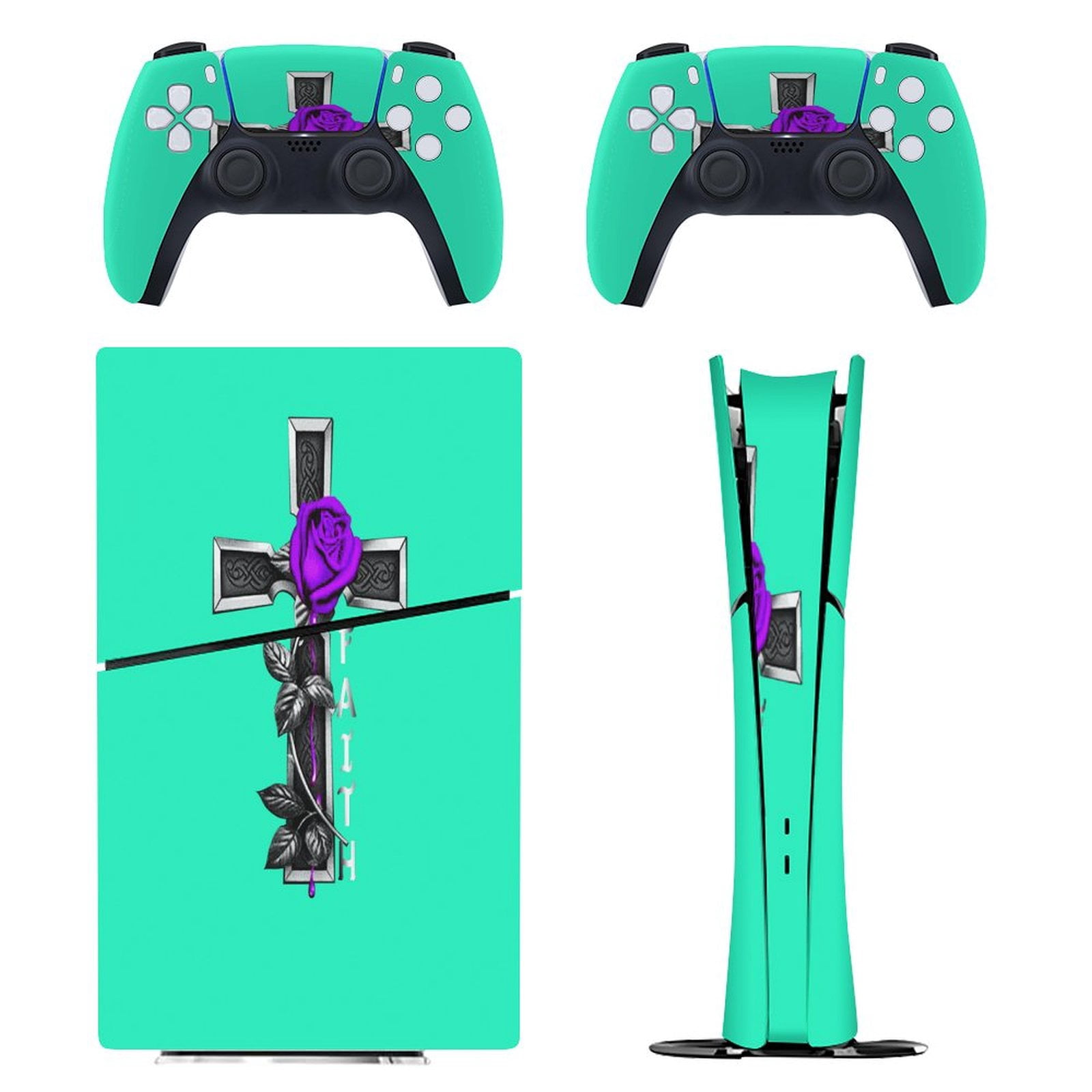 Christian Cross PS5/PS5 Slim Digital Disc Skin Sticker For Console And ...
