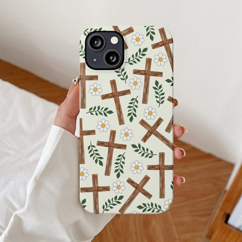 Christian Cross Religious Faith Quote Phone Case for iPhone 11-17 Pro ...