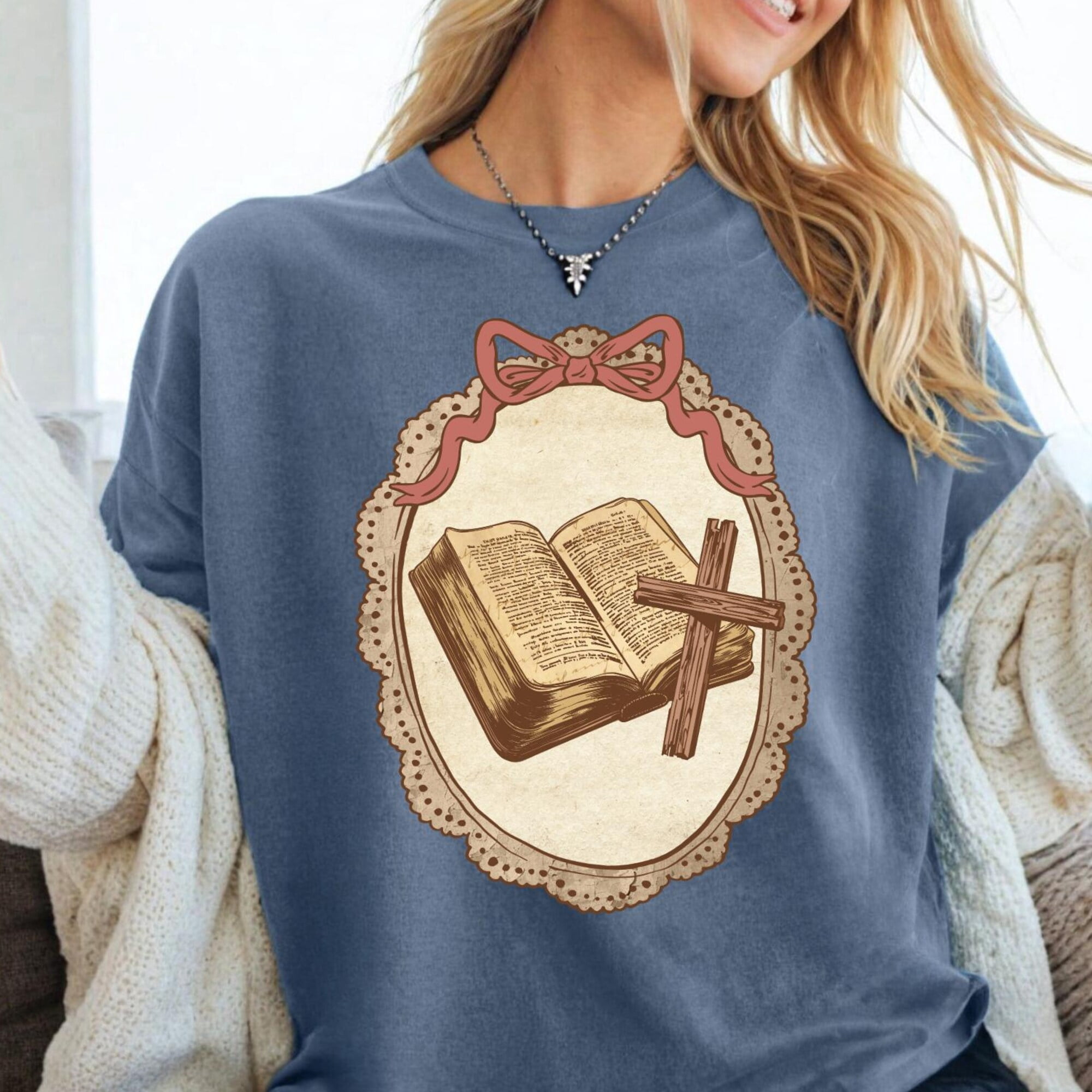 Christian Cross Shirt Faith Inspired Bible Cross Graphic Tee Grandma ...