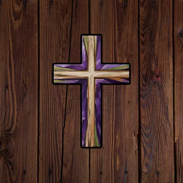 Christian Cross Sticker Jesus God Floral Boho Memorial Journal Sticker ...