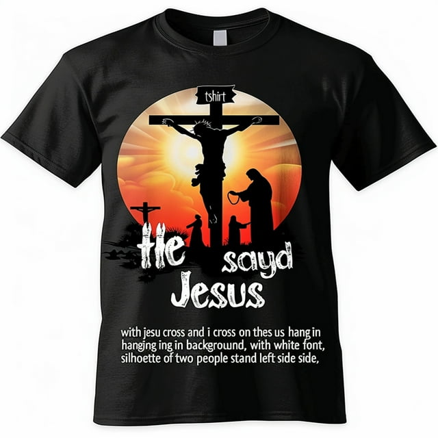 Christian Cross Sunset Tshirt Jesus Sacrifice Tee