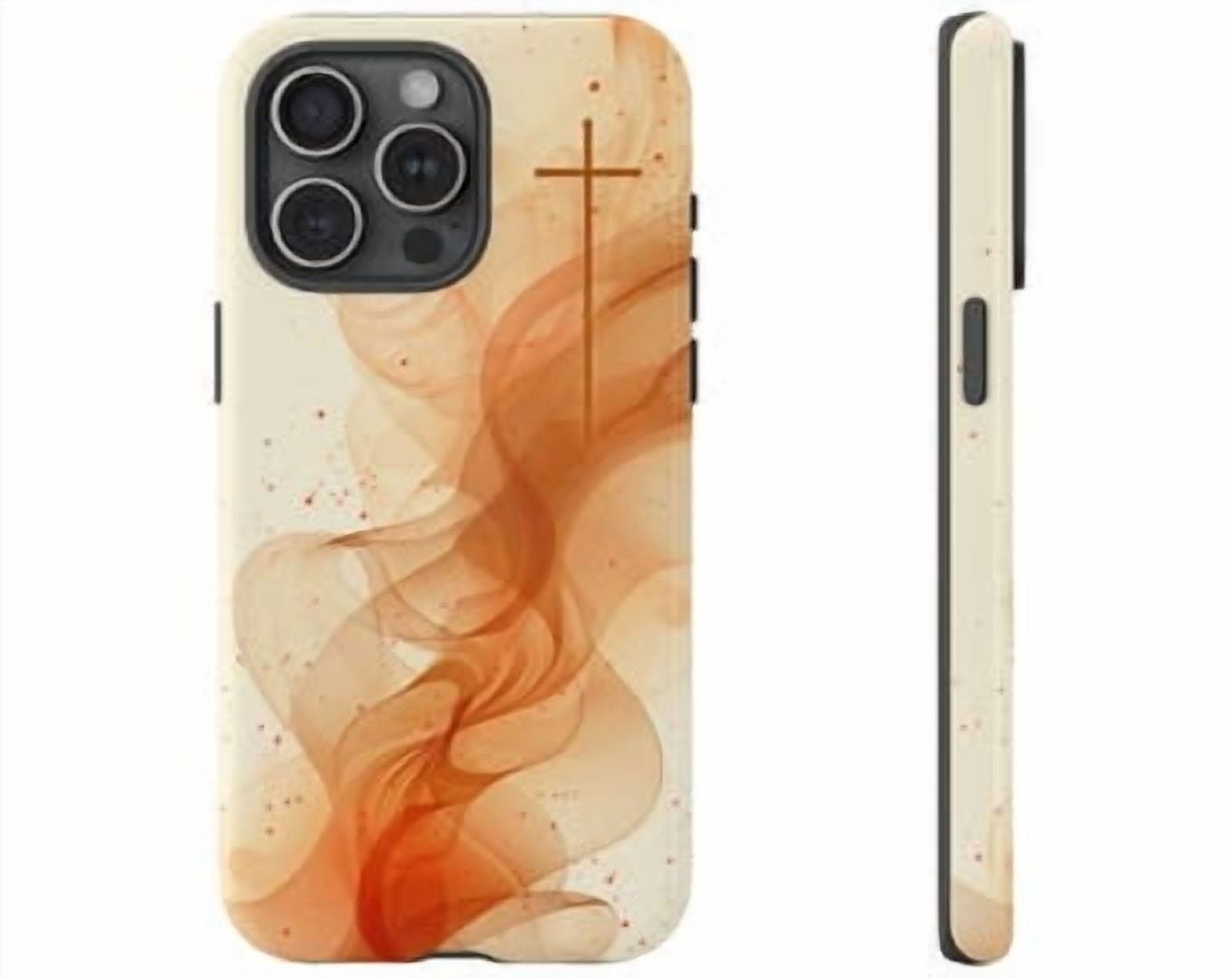Christian Cross Synth Waves Neon Faith Art Phone Case for iPhone 17 16 ...