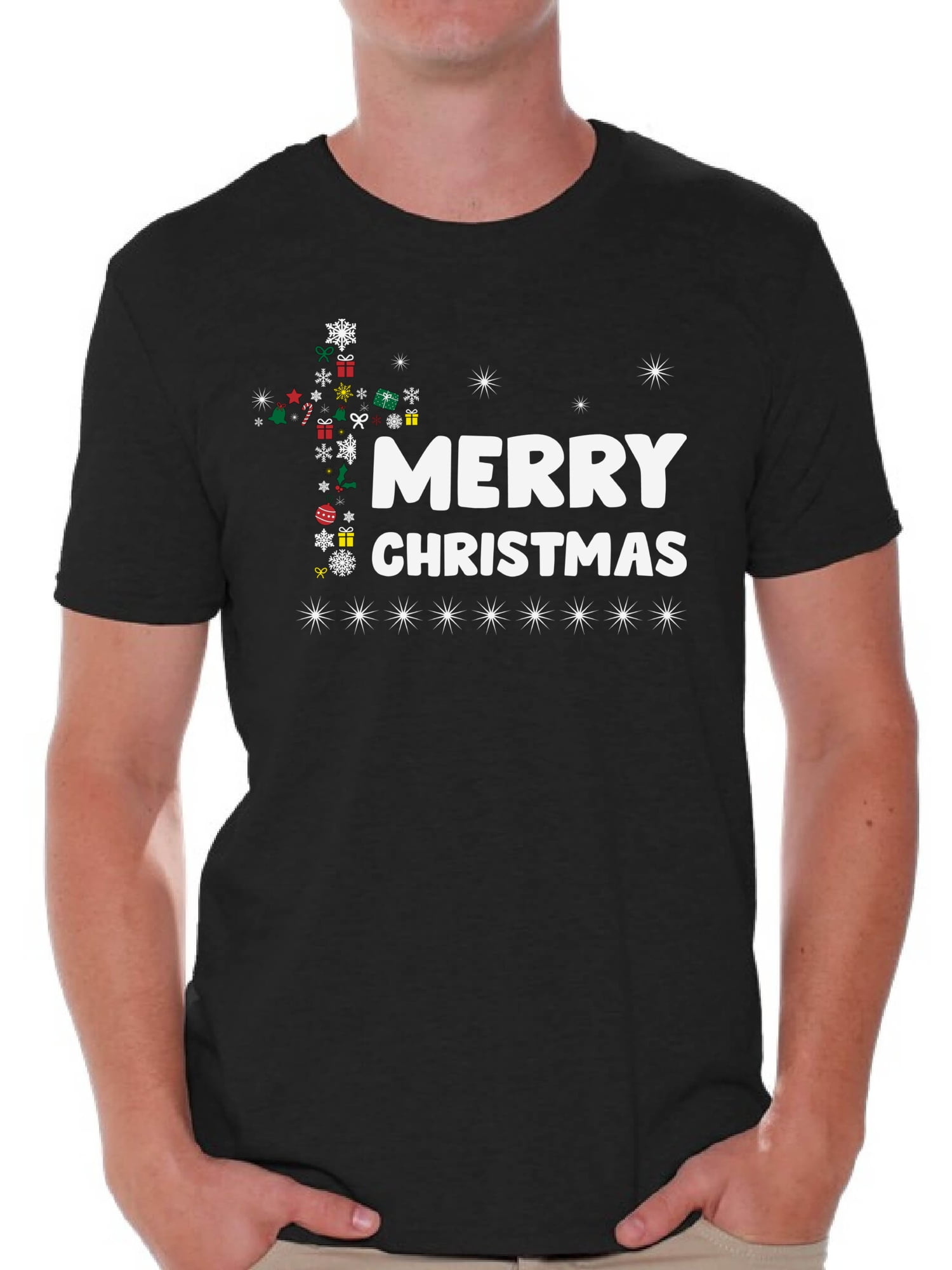 Christian Cross Top Merry Christmas Men's Shirt Christian Shirt for Men ...