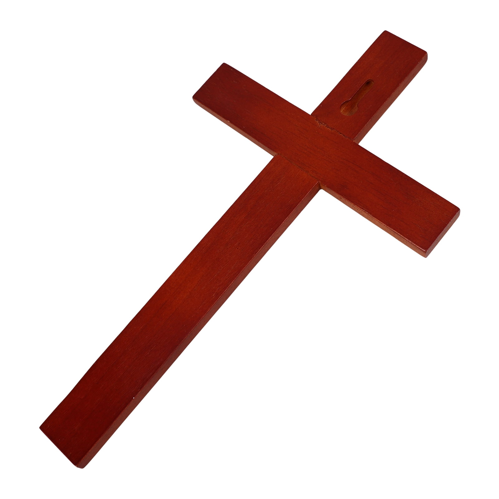 HEMOTON Dark Red Wooden Cross Wall Decor Compact Design for Easy ...