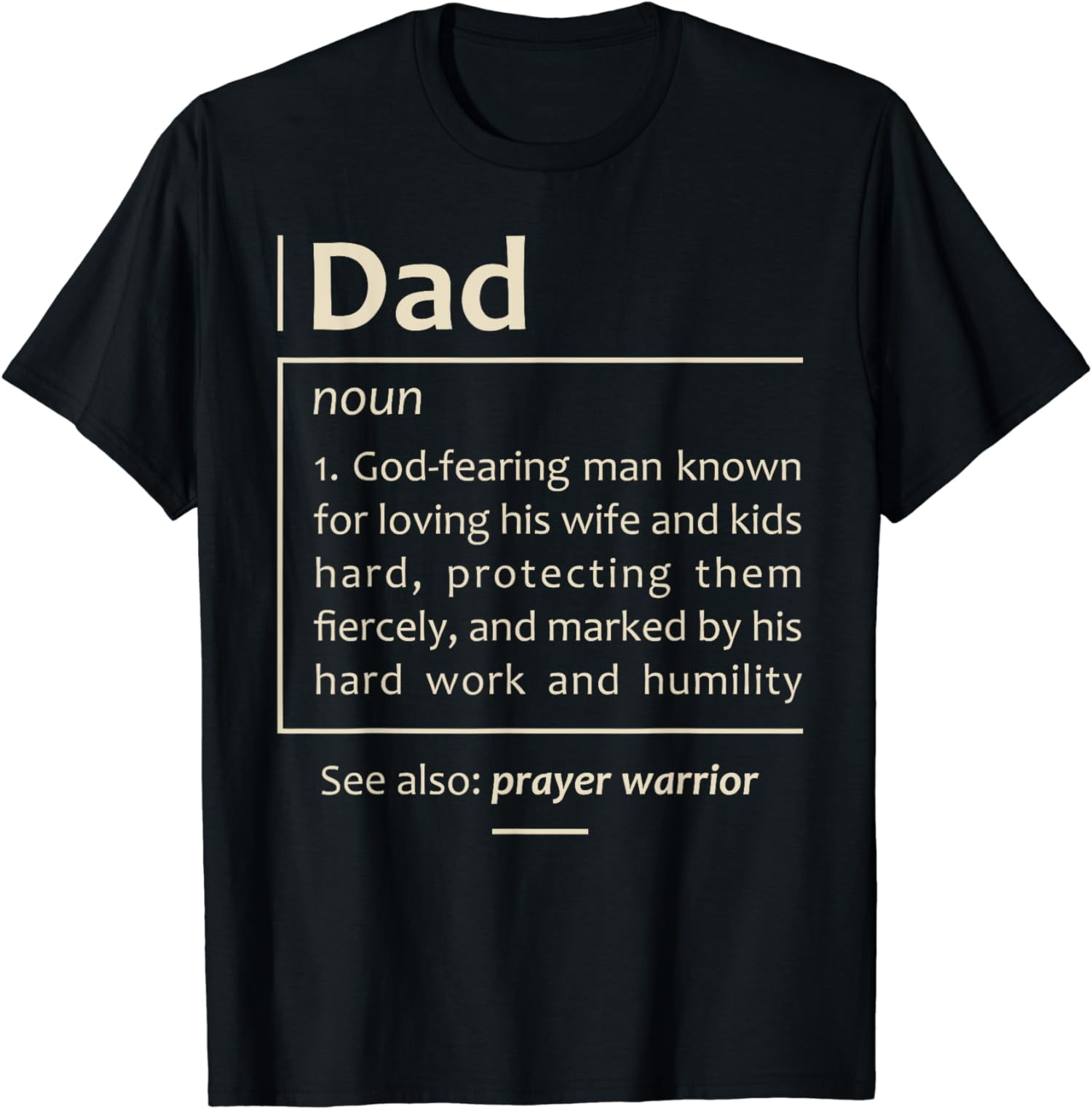 Christian Dad Definition Christmas Fathers Day Daddy Husband T-Shirt ...