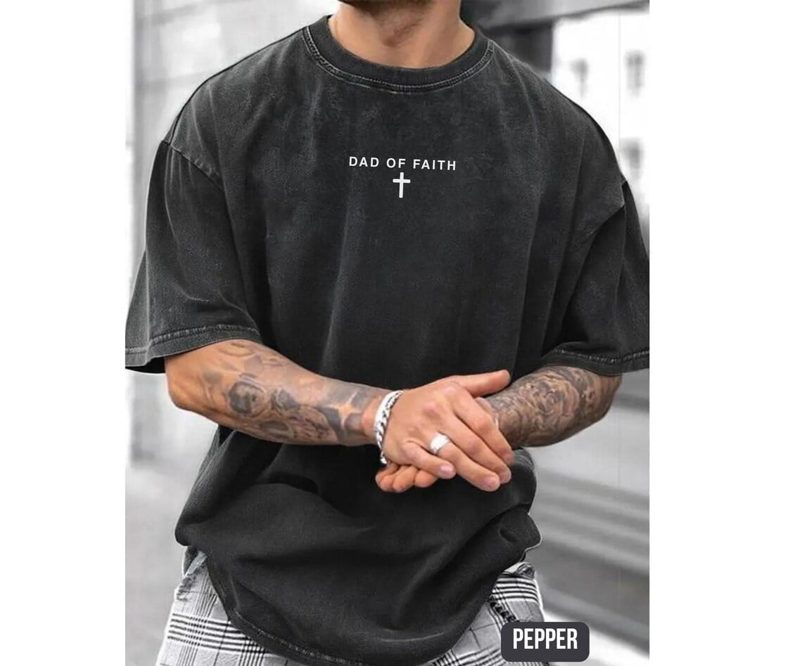Christian Dad Faith Religious Cross Tshirt Churchs for Dads Jesus Lover ...