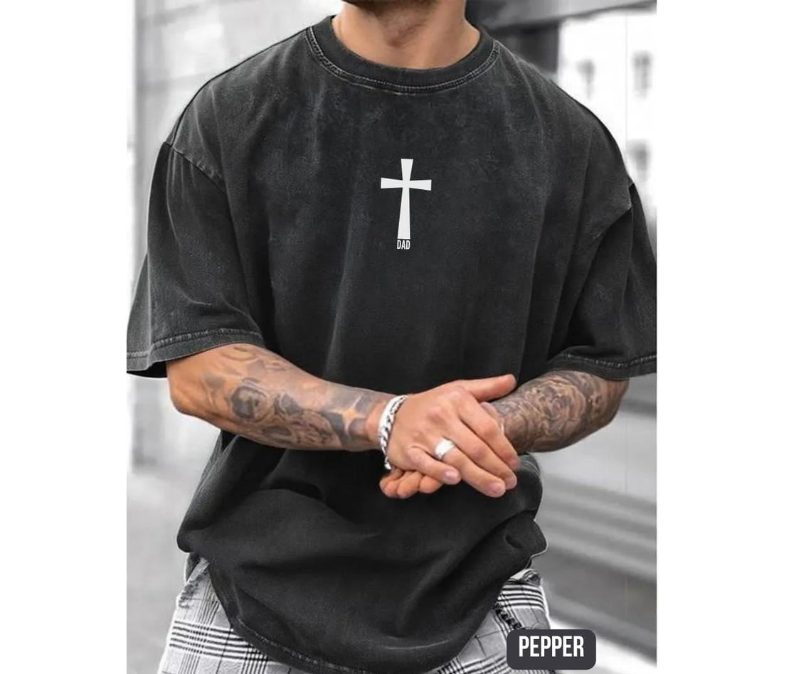 Christian Dad Religious Cross Tshirt Churchs For Dads Jesus Lover ...