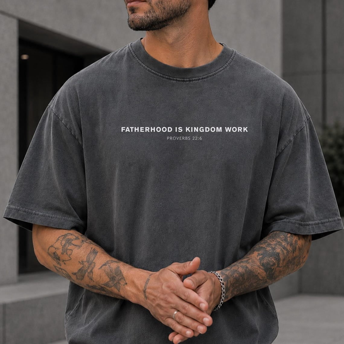 Christian Dad Shirt Fatherhood Is Kingdom Work Shirt Bible Verse Tee ...