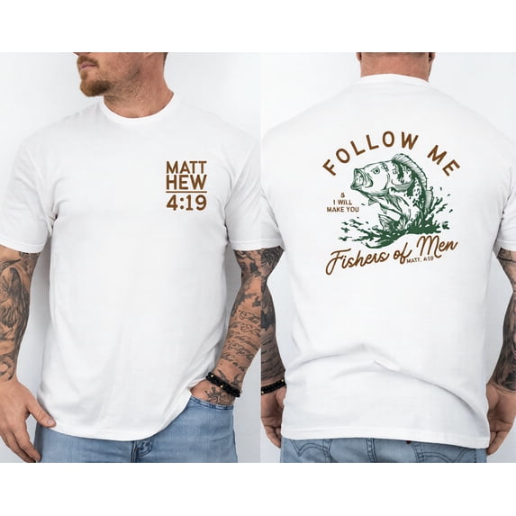 Christian Dad T-shirt, Fishers of Men Shirt, Religious Follow Me T ...