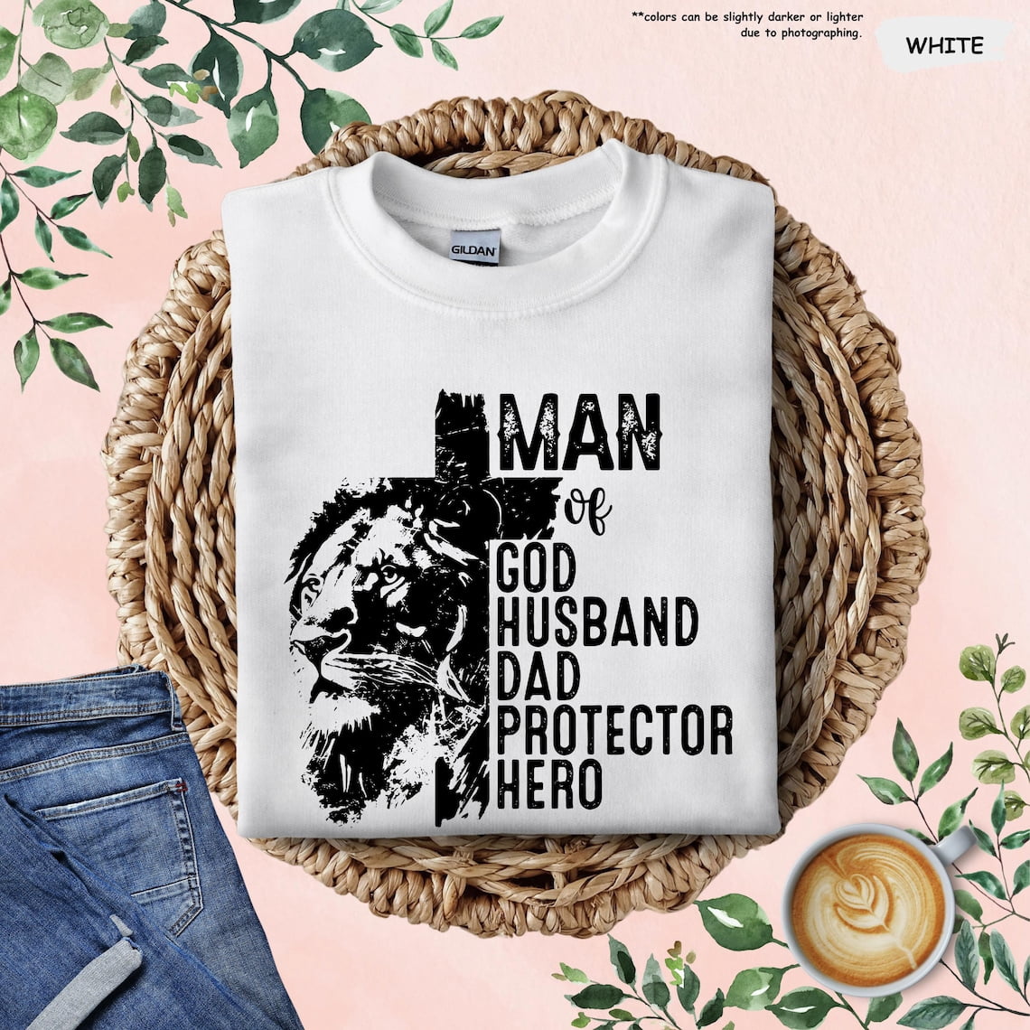 Christian Dad T-shirt or T-shirt, Man of God, Bible Verse Faith-Based ...