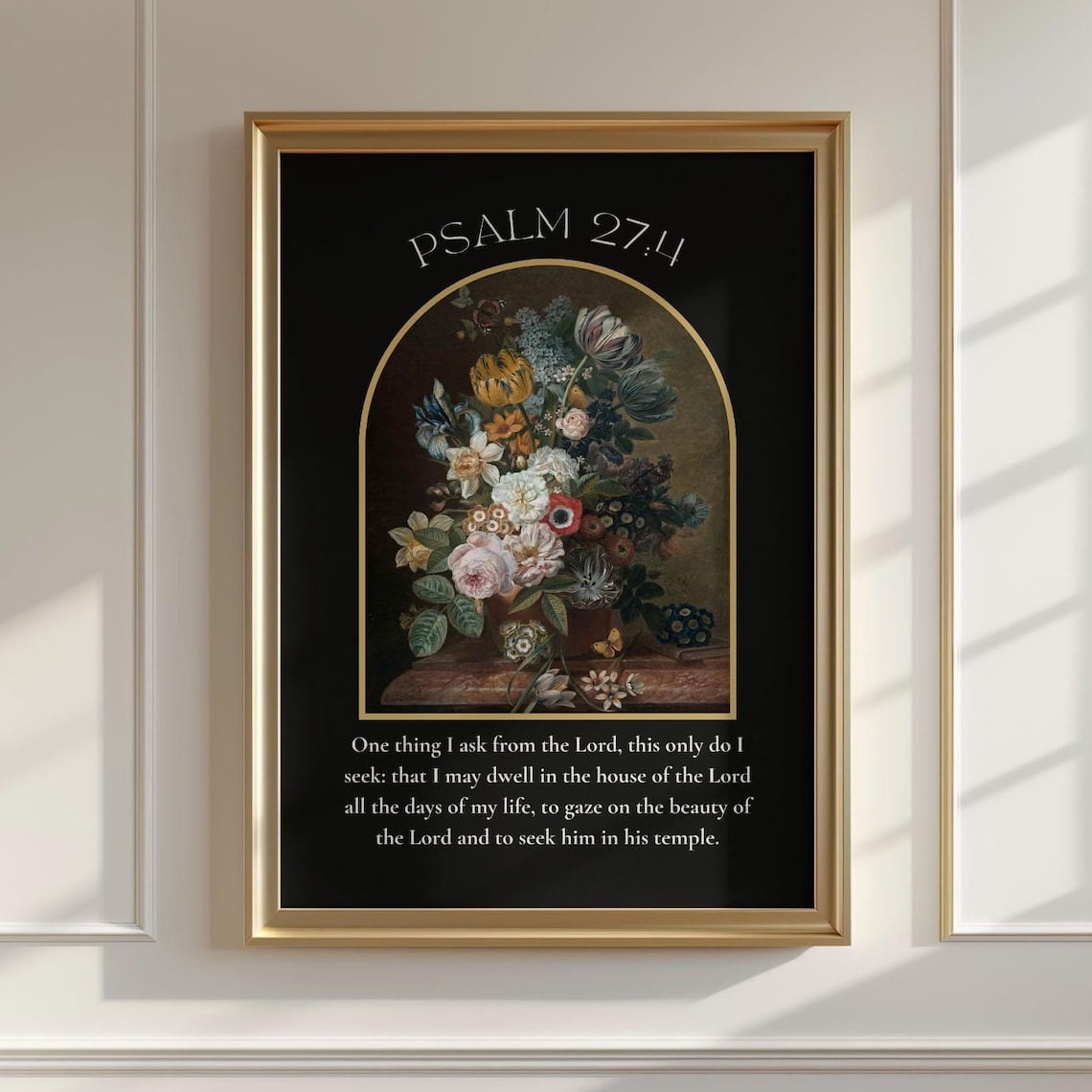 Christian Dark Moody Wall Art Christian Scripture Home Decor Flower ...
