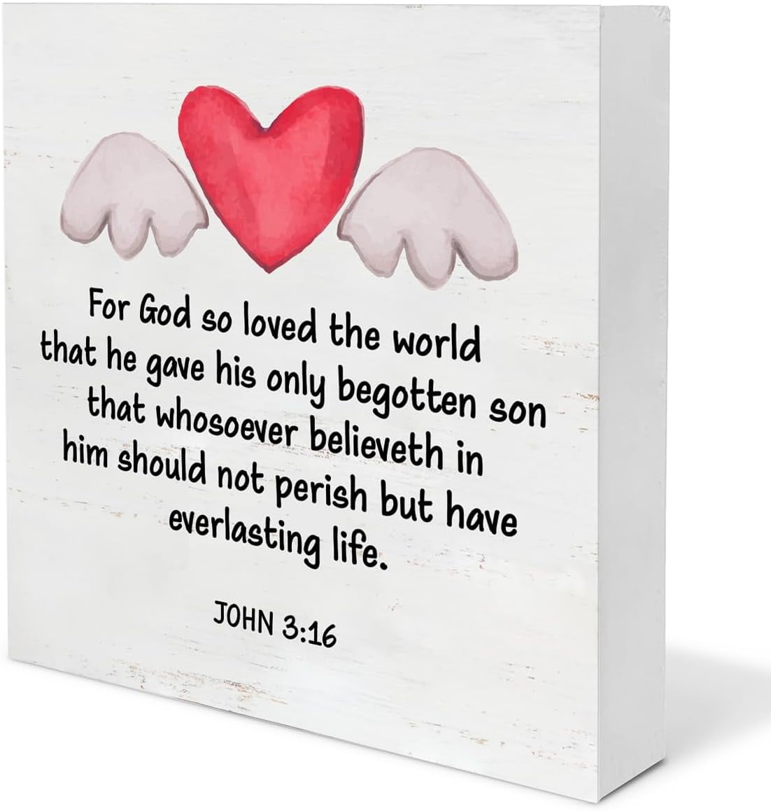 Christian Decor - Christian Desk Decor - John 3:16 Scriptures Wood ...