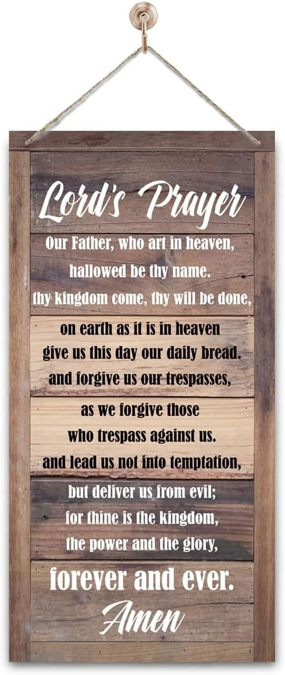 Christian Decor, Lord'S Prayer Hanging Sign, Decorative Wall Plaque ...