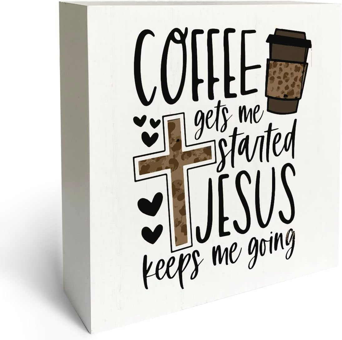 Christian Decor Religious Coffee Table Decor Coffee Bar Sign Jesus ...