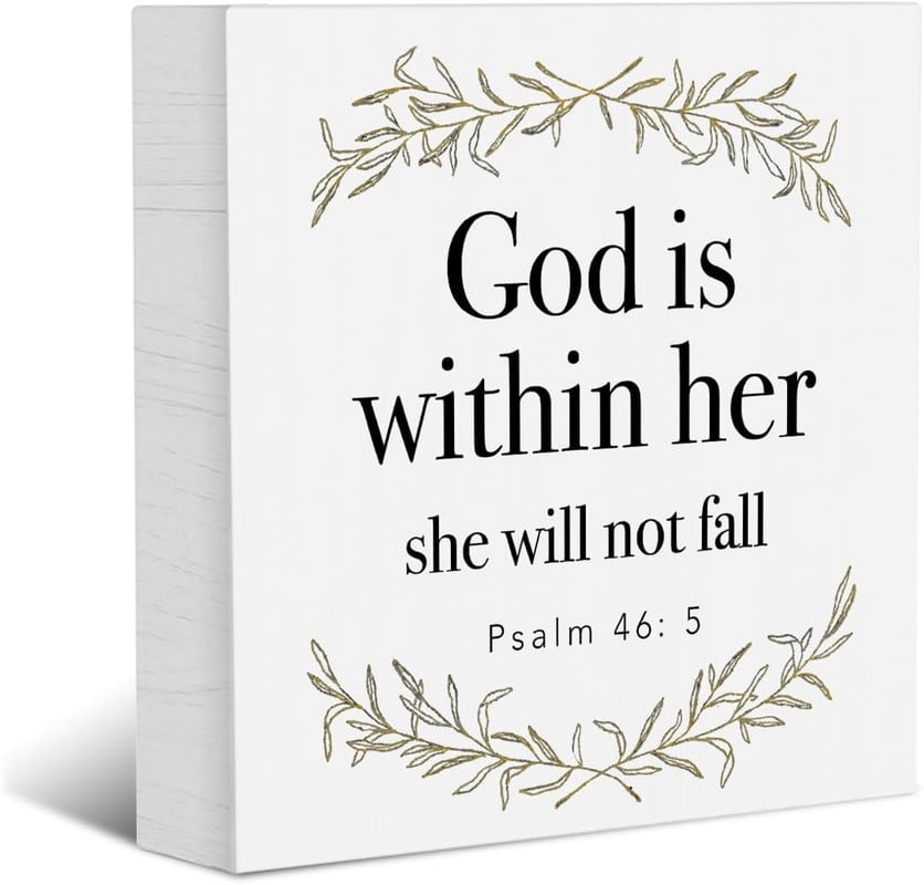 Christian Decorative Signs Plaques Wooden Box Sign Desk Decor ...