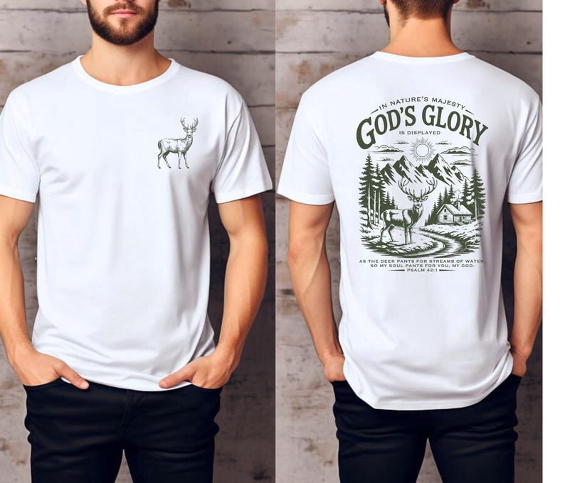 Christian Deer Shirt, God's Glory Nature Sweatshirt, Psalm 42:1 Hunting ...
