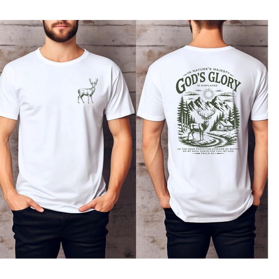 Christian Deer Shirt, God's Glory Nature Sweatshirt, Psalm 42:1 Hunting ...