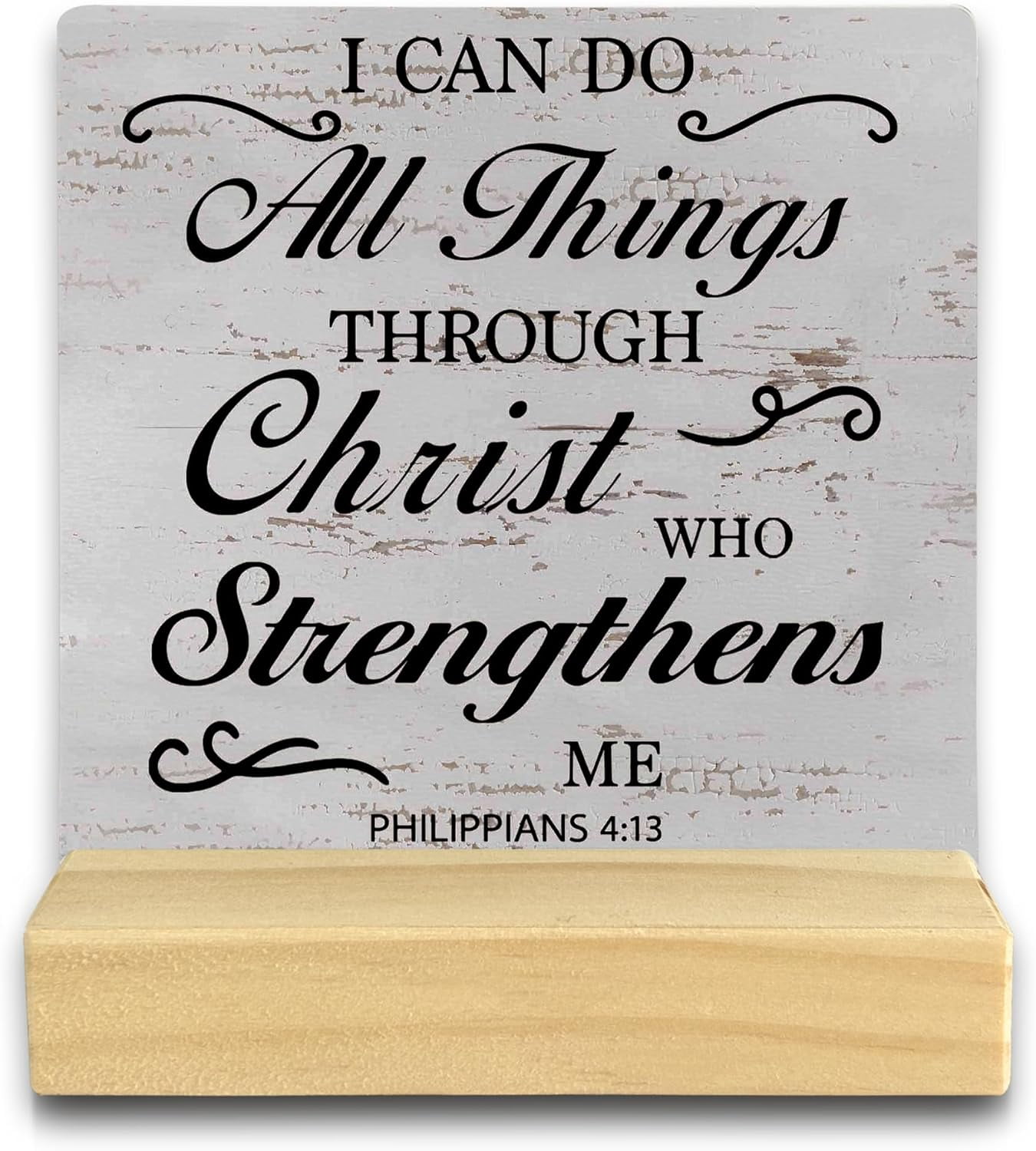 Christian Desk Decor, Bible Verse Decor Wood Table Signs, Christian ...