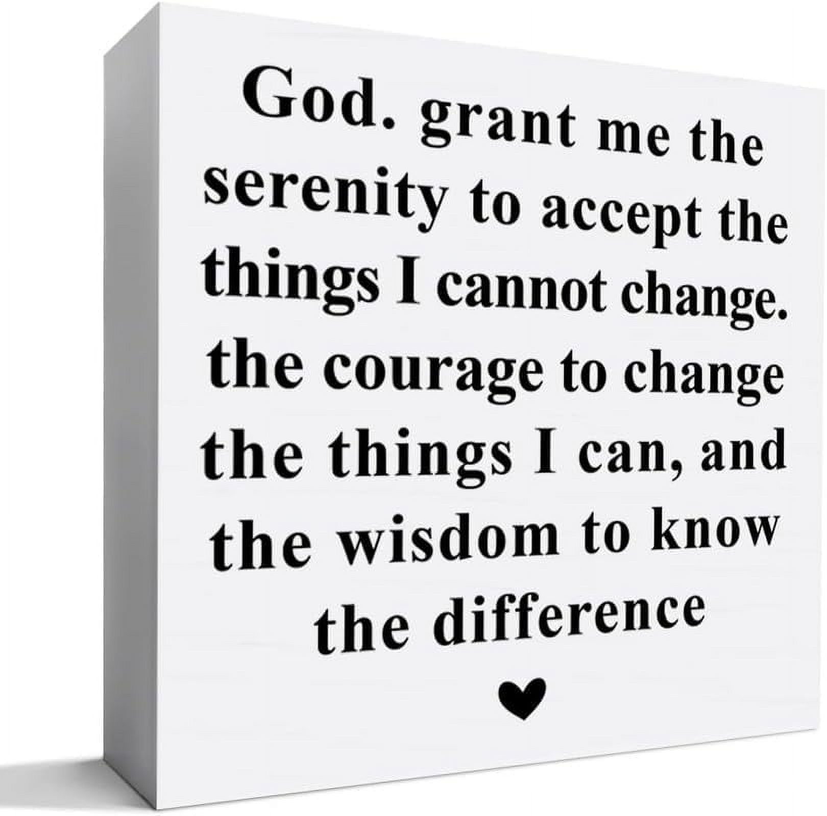 Christian Desk Decor Wooden Sign Serenity Prayer Scripture Religious ...