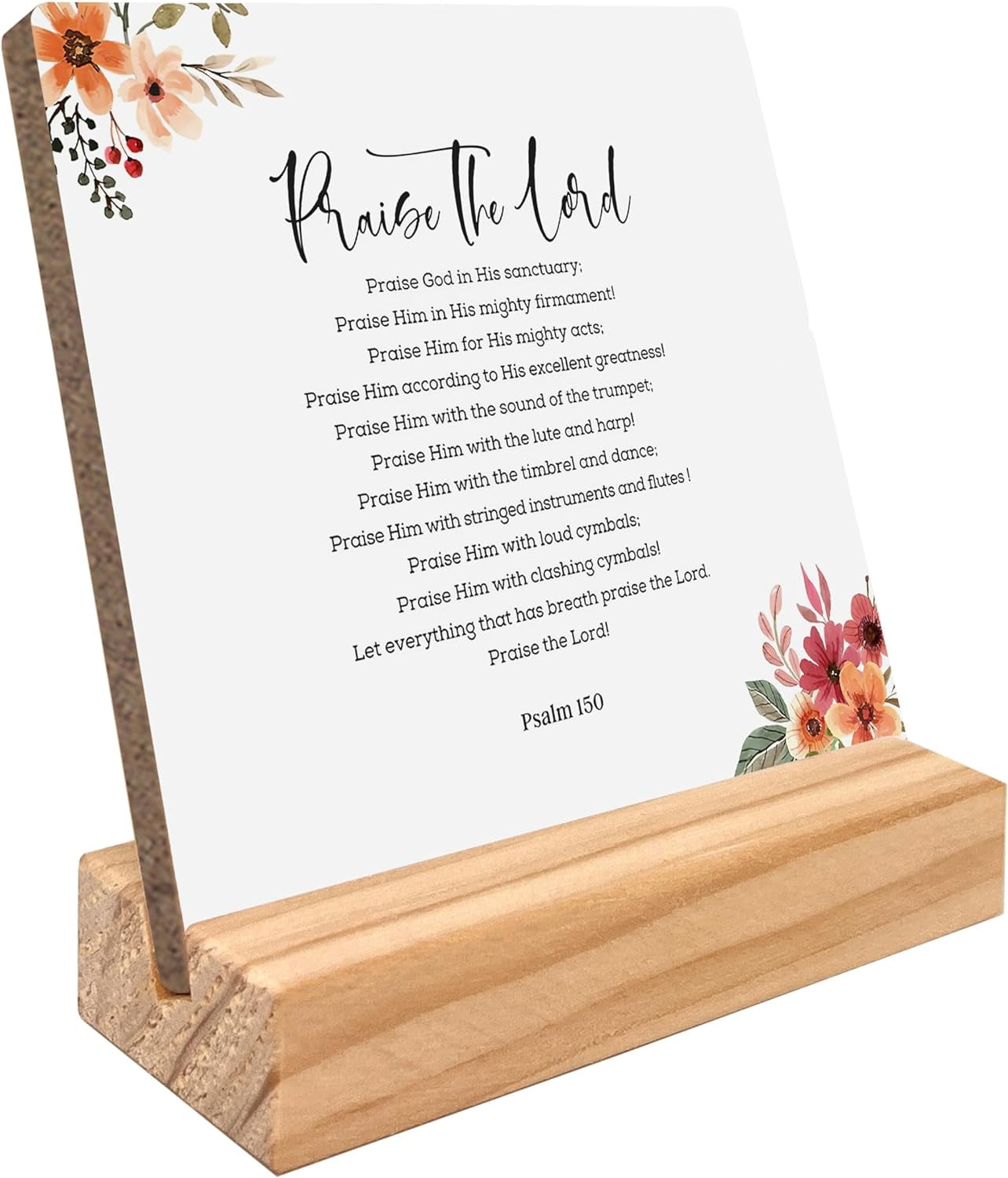 Christian Desk Sign, PSALM 150 Praise the Lord Bible Verse Sign ...