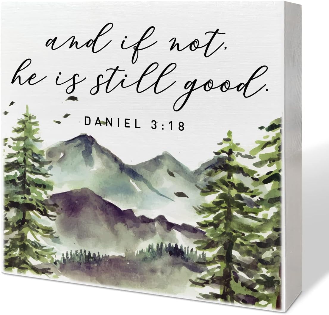 Christian Desk Wooden Box Sign Decor, He Is Still Good, Home Office ...