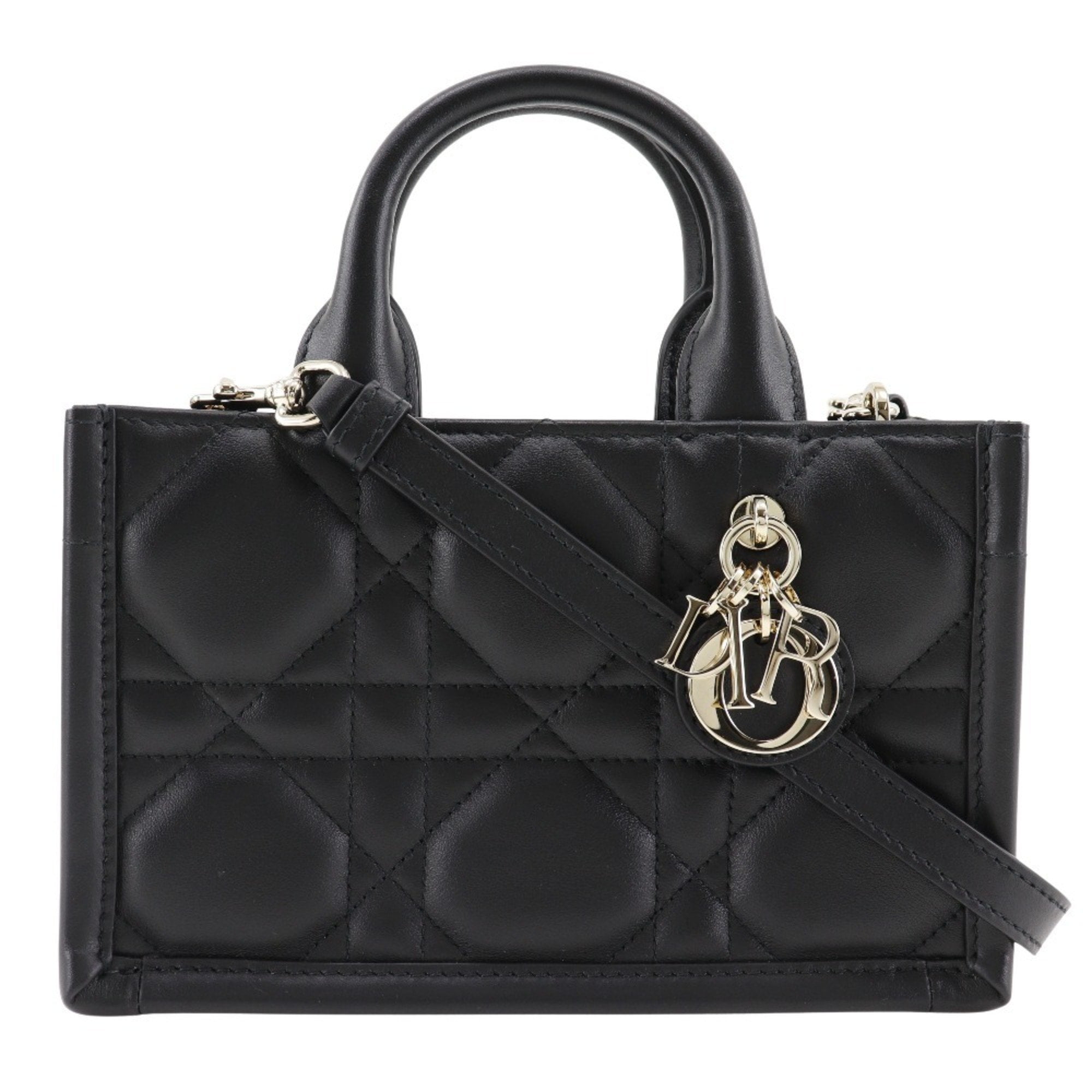 Pre-Owned Christian Dior Dior Book Tote Mini Handbag Macro Cannage Shoulder Calf... - Walmart.com