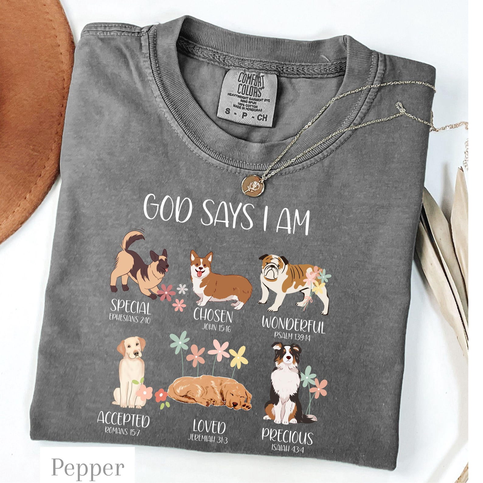Christian Dog T Shirt Shirt God Says I Am, Dogs and Jesus T-Shirt Funny ...