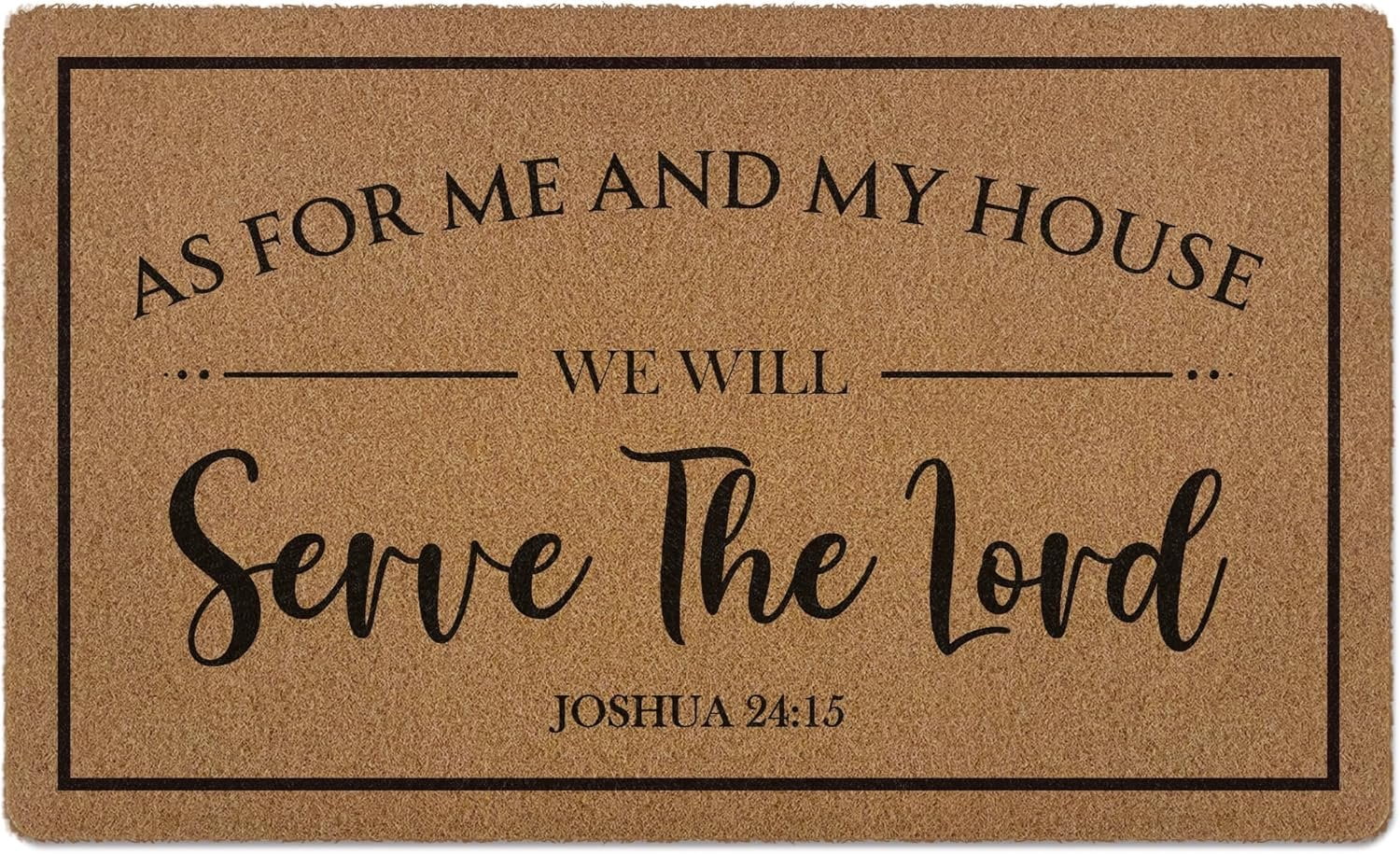 Christian Door Mat, As for Me and My House We Will Serve Verse ...