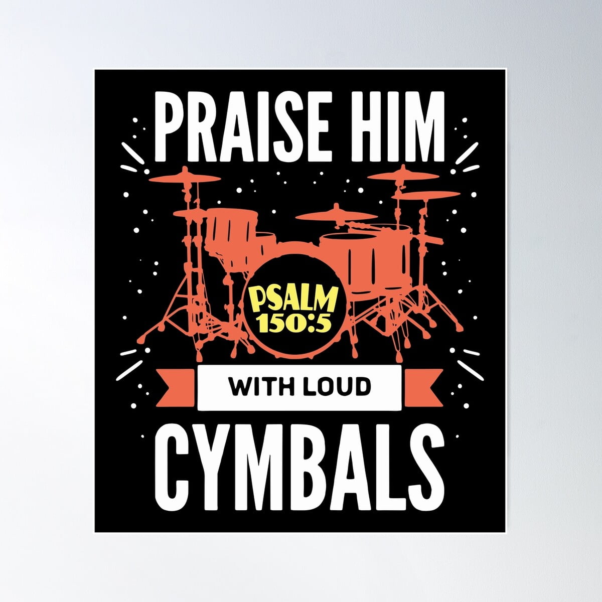 Christian Drummer For Jesus - Funny Percussionist Poster Wall Art ...
