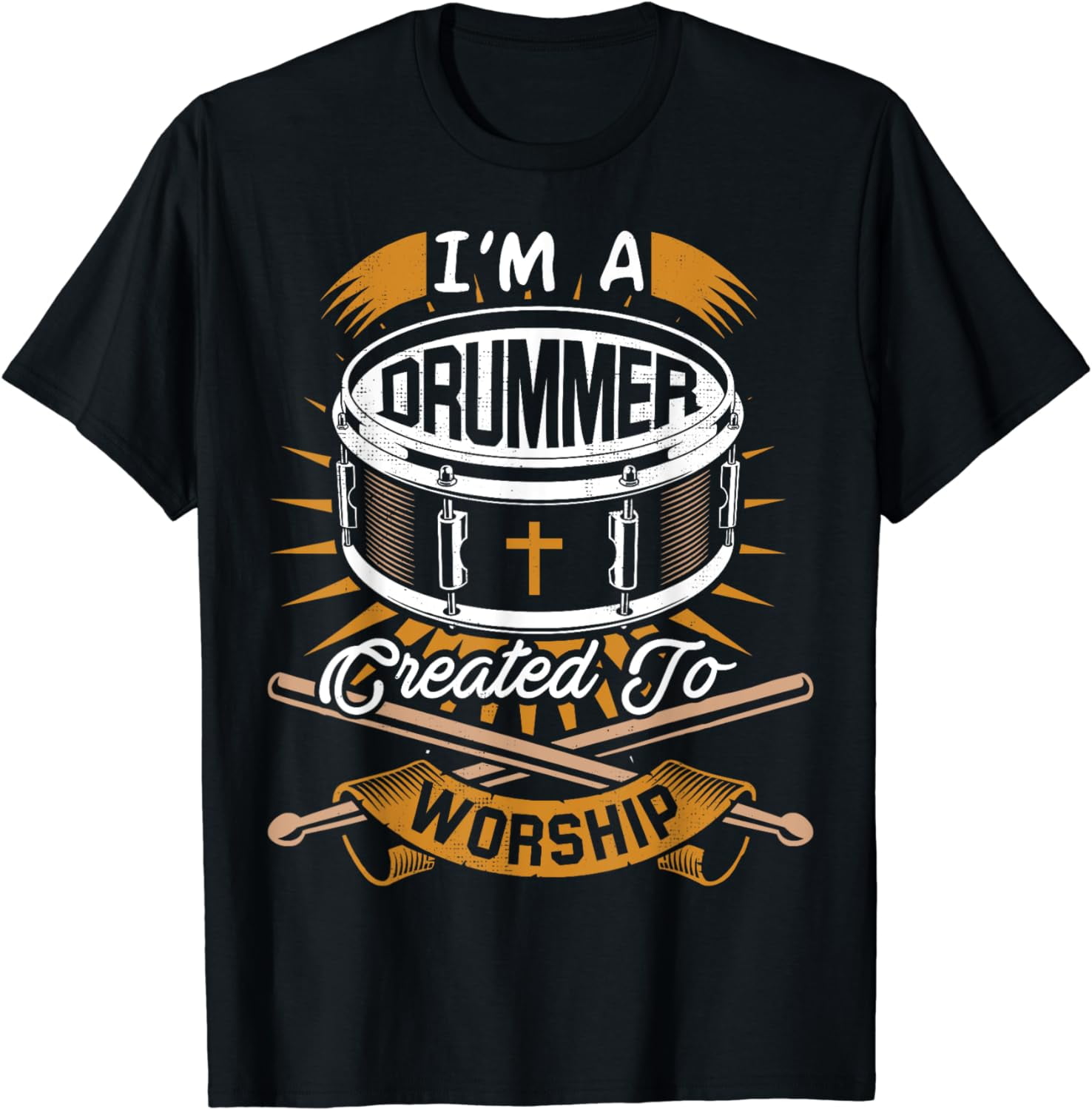 Christian Drummer Gift Idea for Drummers Who Rock God T-Shirt - Walmart.com