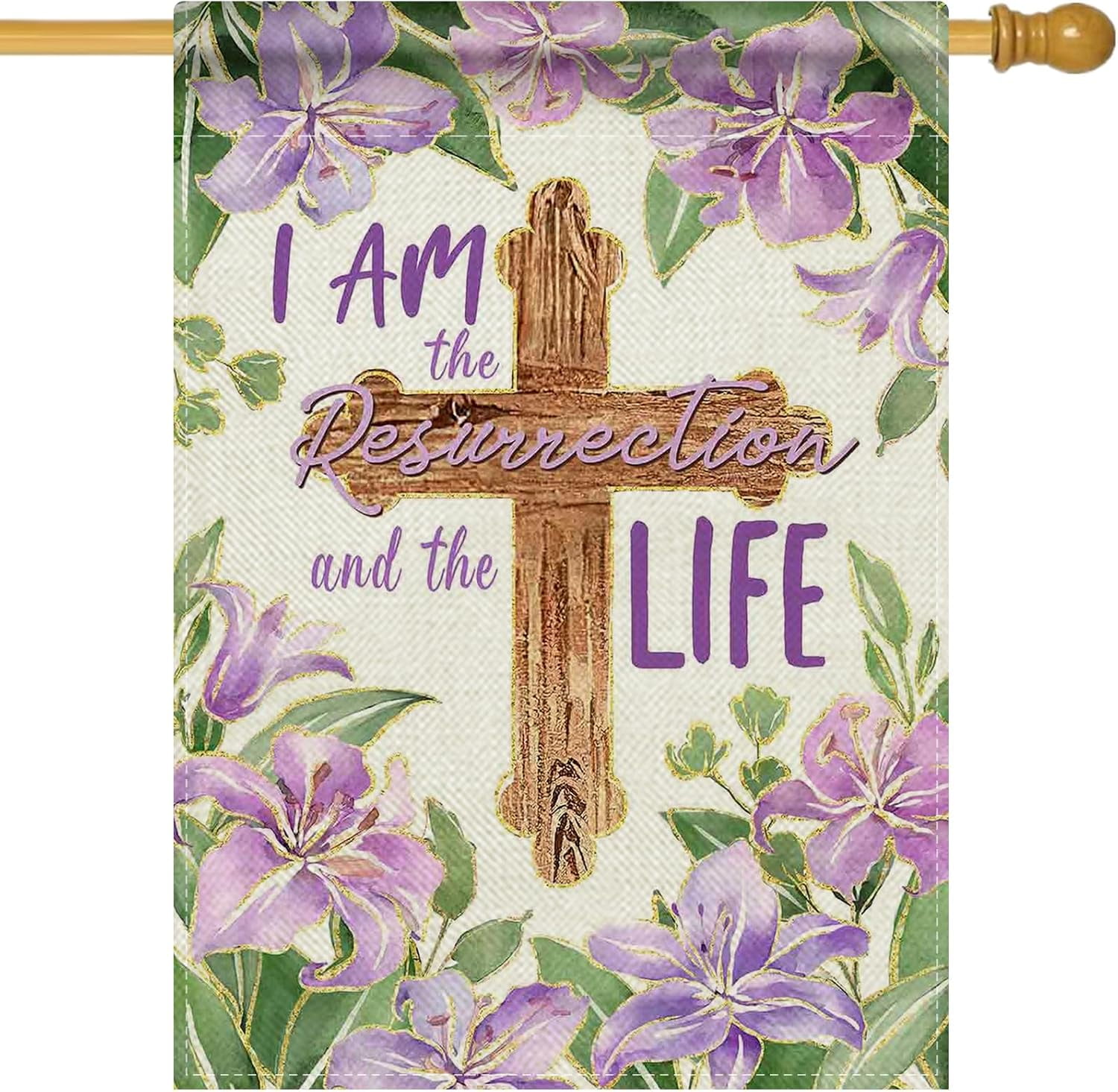 Christian Easter "I Am The Resurrection" House Flag - 28x40" Double ...