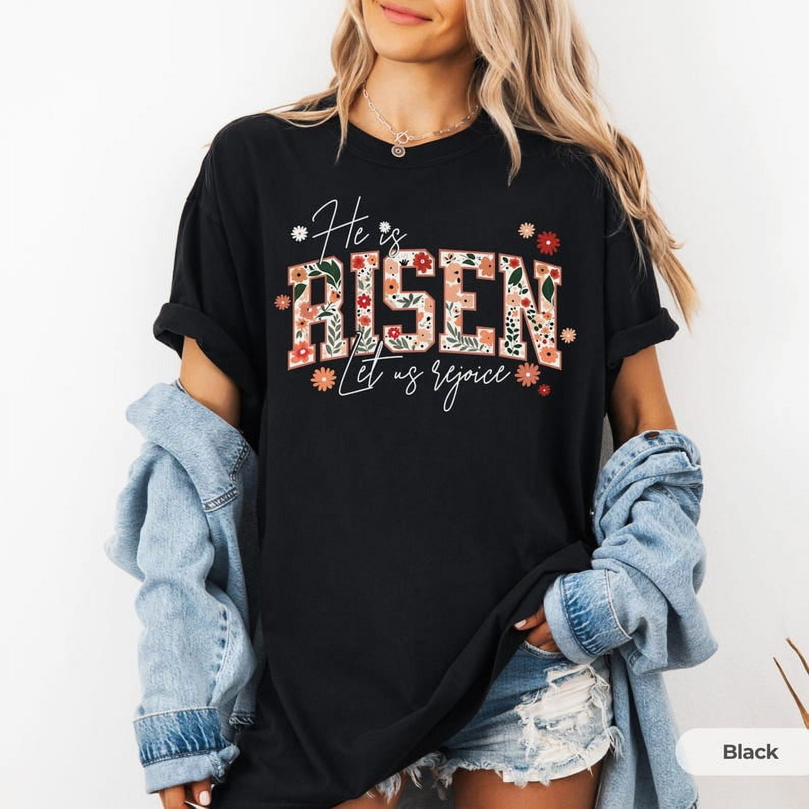 Christian Easter Shirt, He is Risen Shirt for Easter, Good Friday T ...