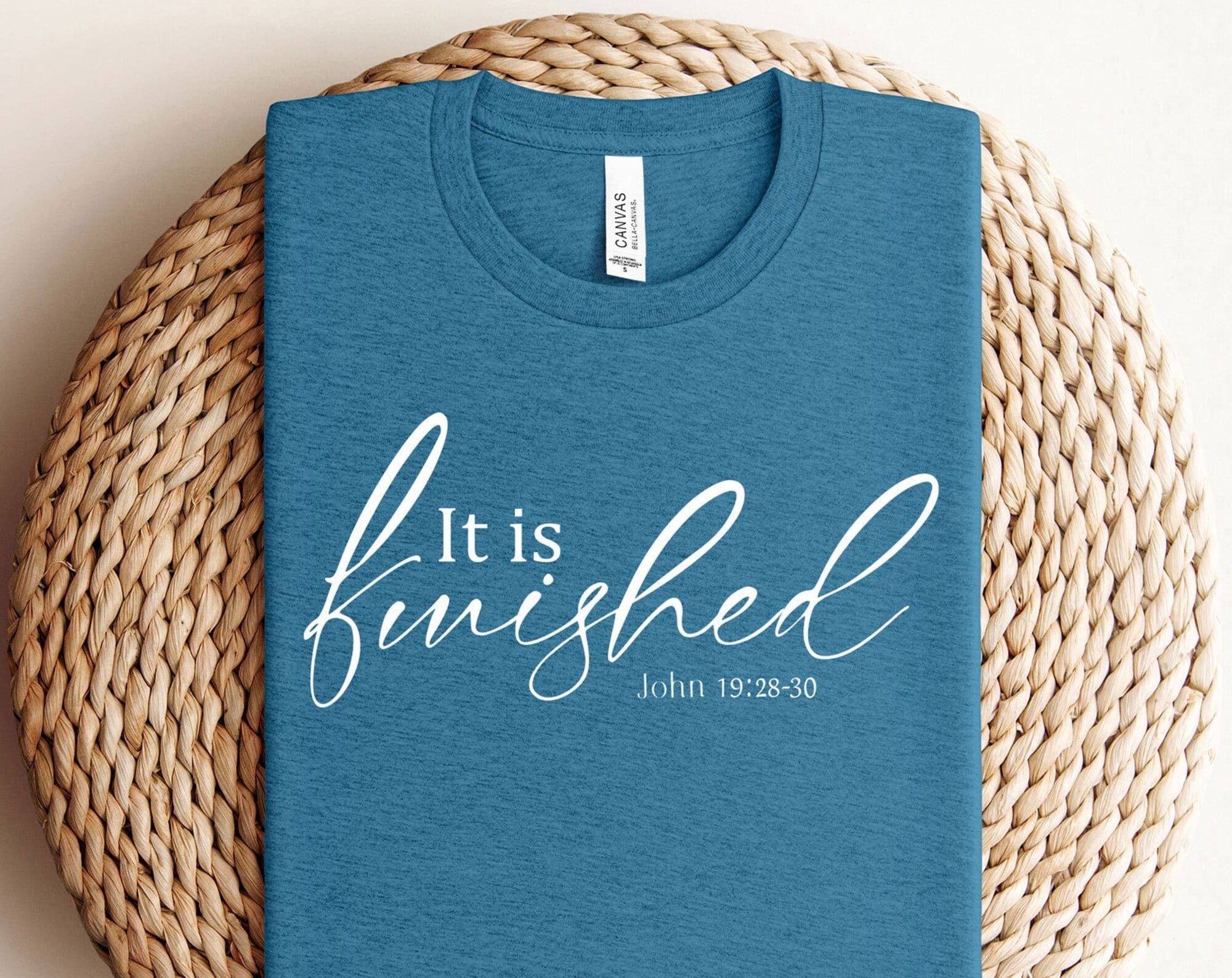 Christian Easter Shirt It is Finished TShirt John Bible Verse He is ...