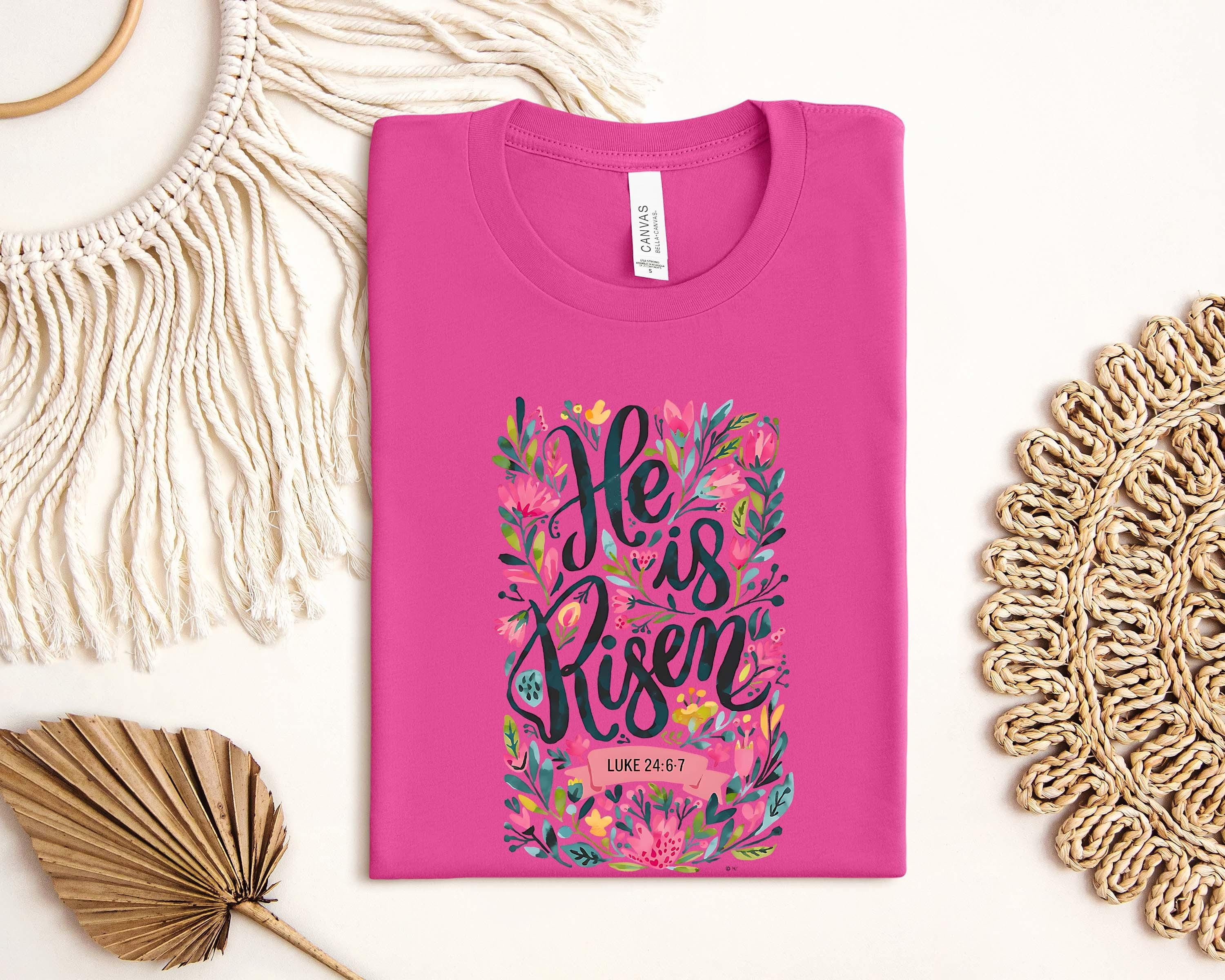 Christian Easter T-Shirt He Is Risen Tshirt Christian Women Shirt ...