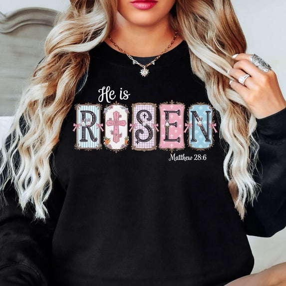 Christian Easter TShirt He Is Risen Matthew 28 6 Shirt Religious Easter ...