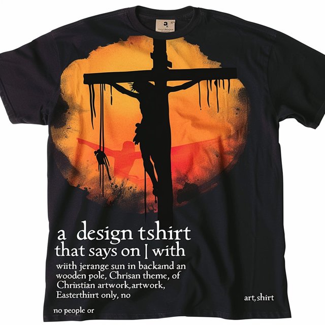 Christian Easter TShirt with Jesus on the Cross and Inspirational Quote ...
