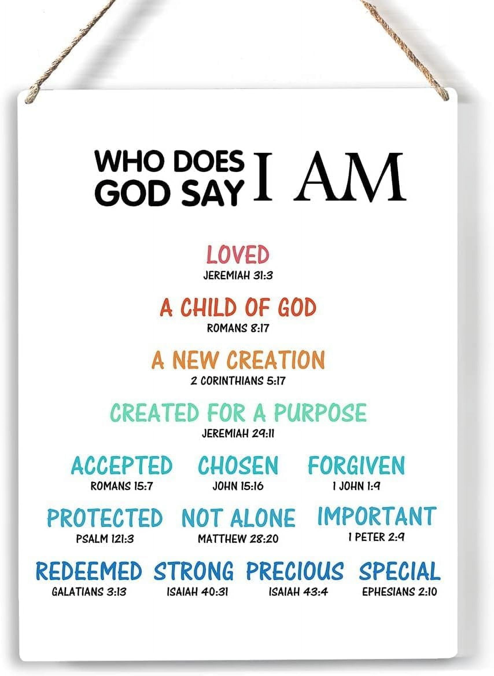 Christian Education Kids Affirmations Wood Sign Identity In Christ ...