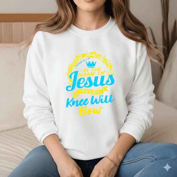 Christian Every Knee Will Bow Faith Bible Verse Scripture Art Unisex ...