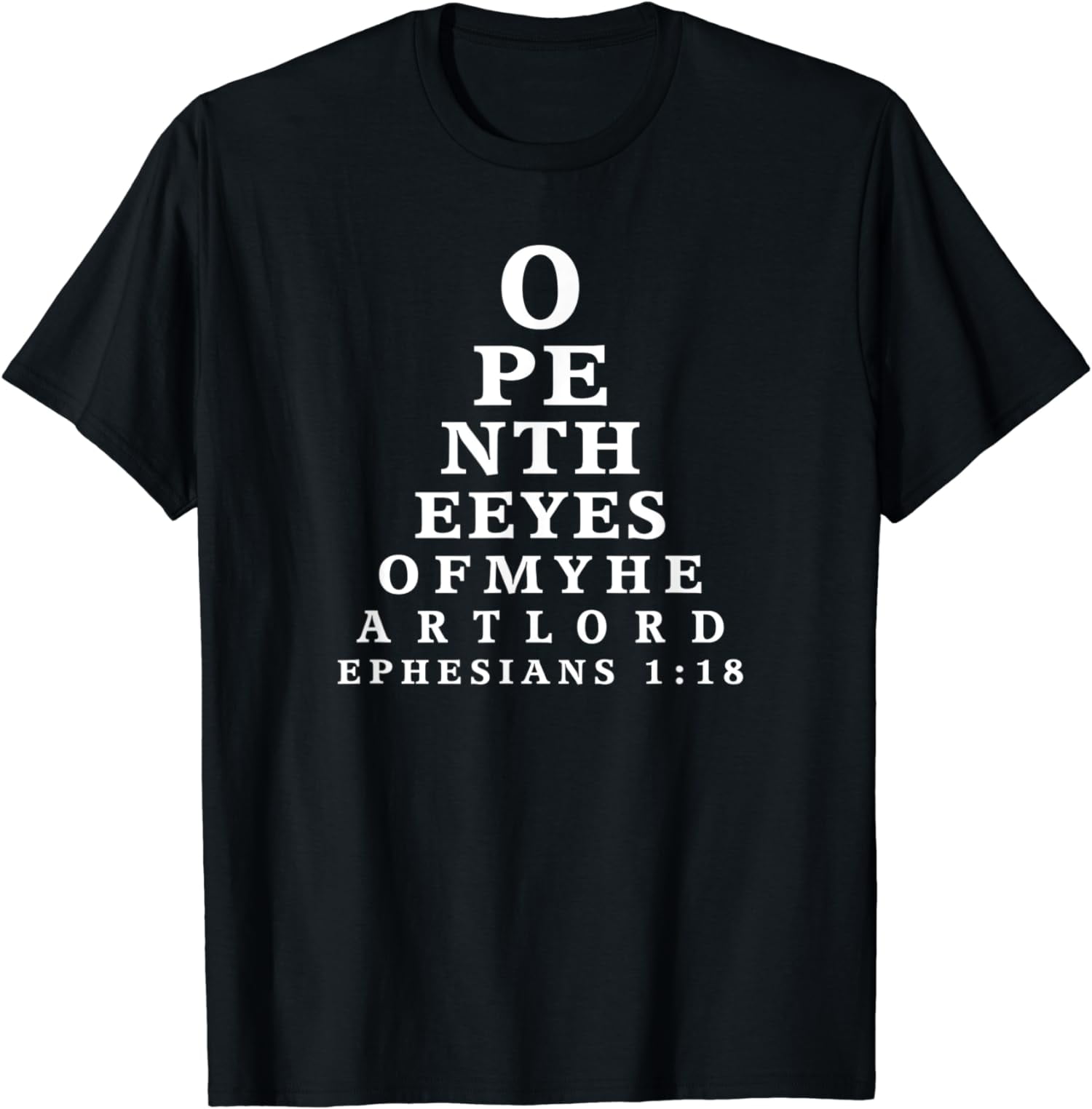 Christian Eye Chart Ephesians Bible Verse Quote T-Shirt - Walmart.com