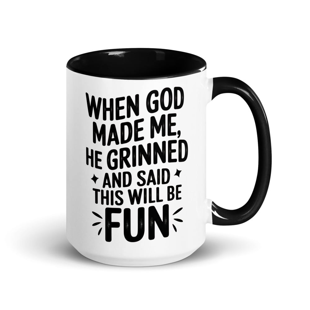Christian Faith Bible Jesus Christ Mug with Color Inside, When God Made ...
