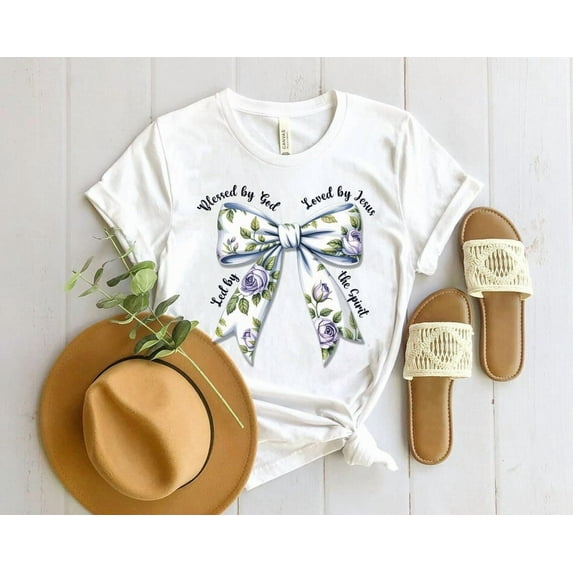 Christian Faith Bow Shirt: Blessed by God, Loved by Jesus SWEATSHIRT ...