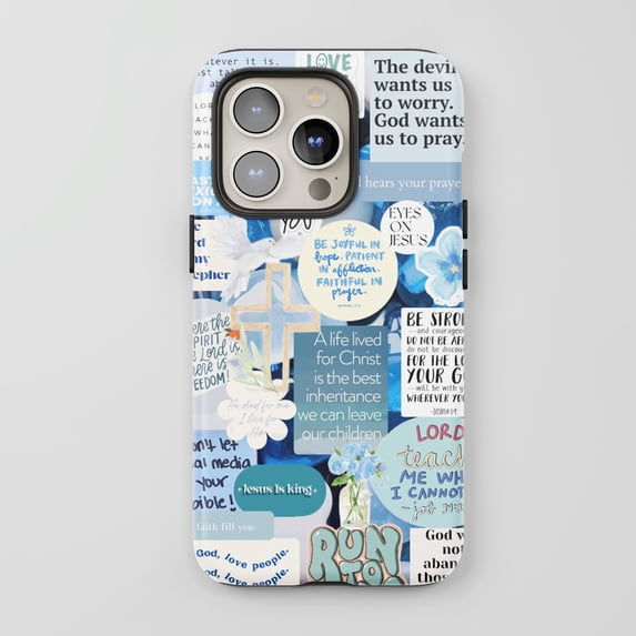 Christian Faith Collage For All iPhone Series Tough Phone Case ...