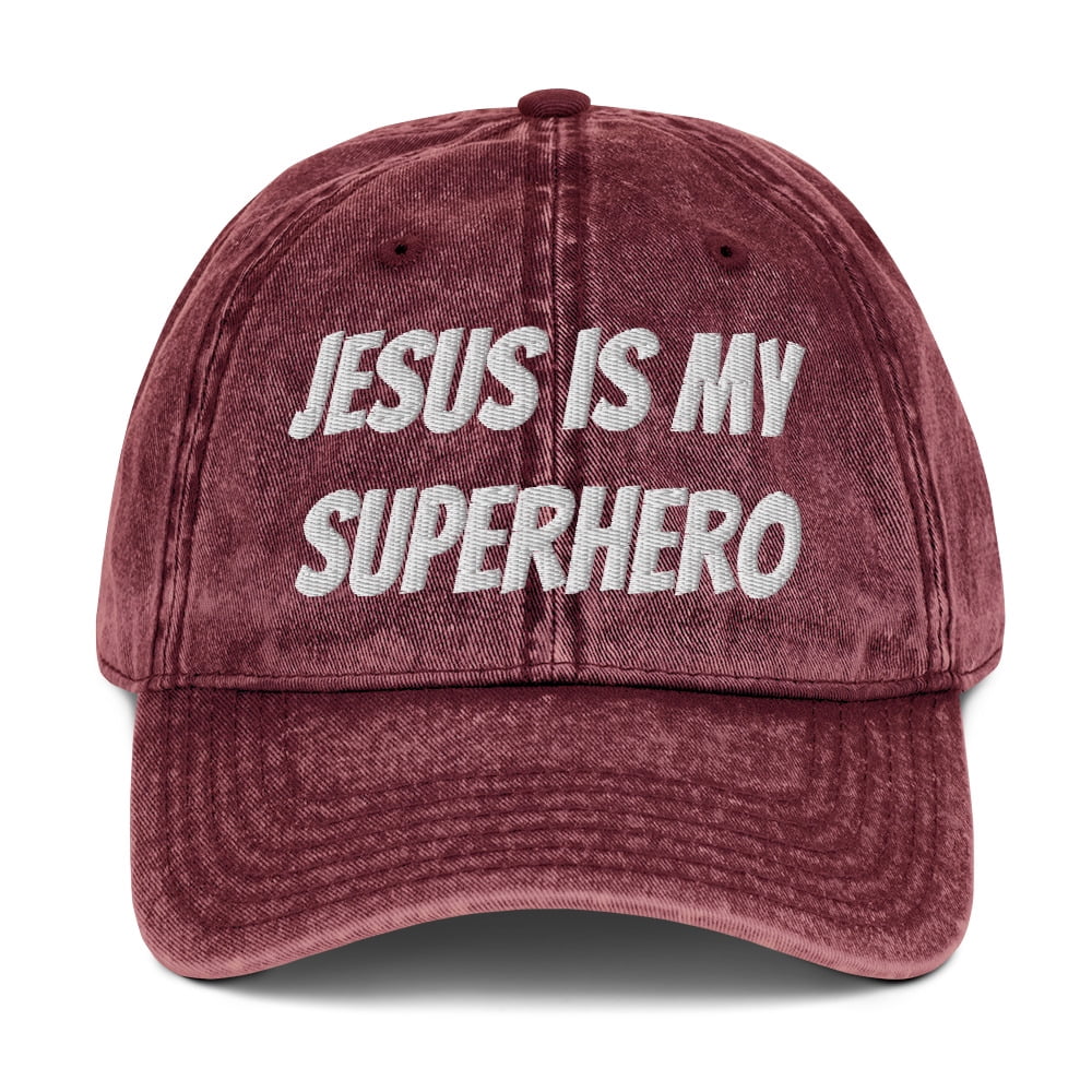 Christian Faith Cool Embroidered Vintage Cap, Jesus Is My Superhero ...