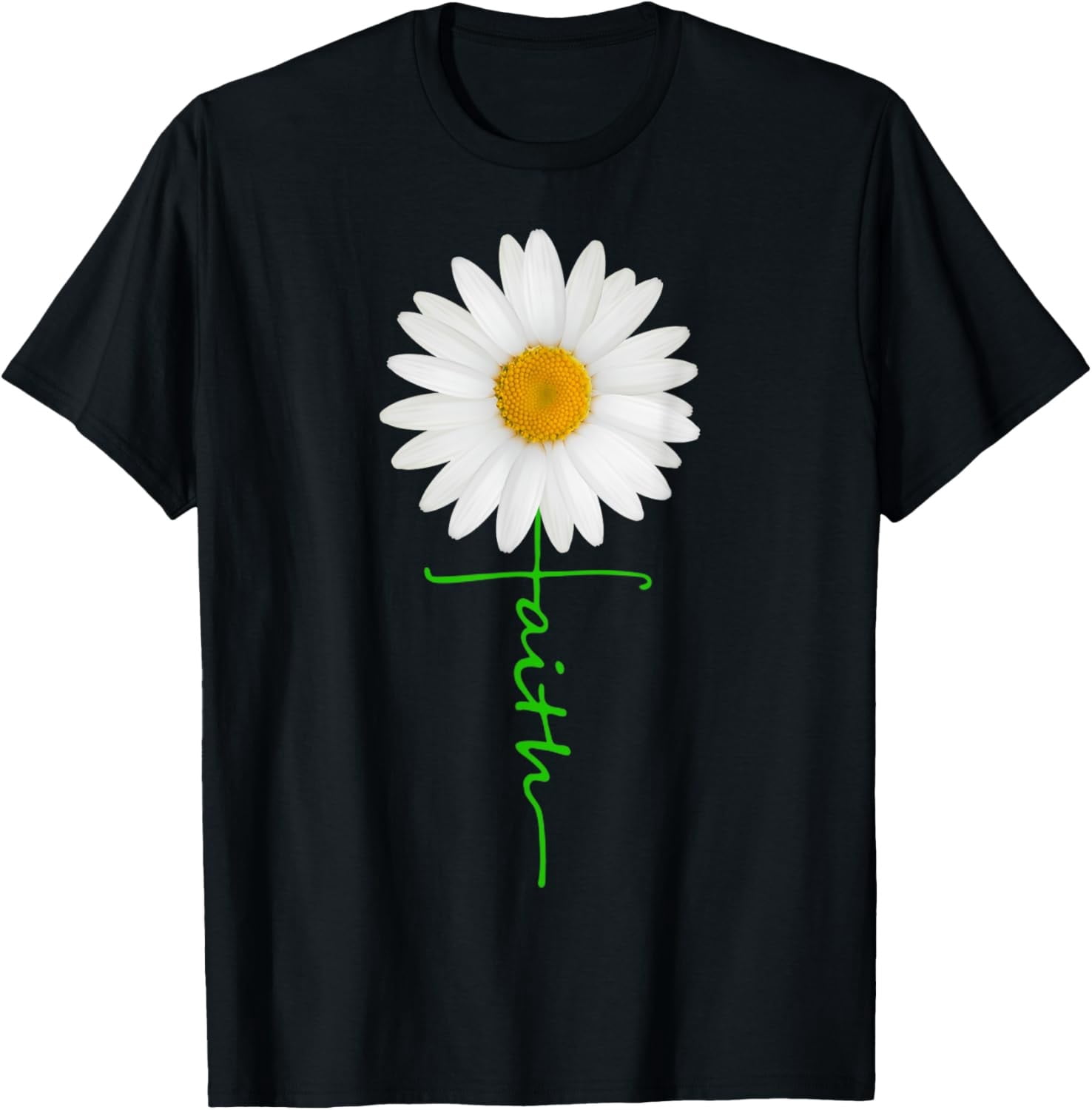 Christian Faith Cross Daisy Flower Christian T-Shirt - Walmart.com