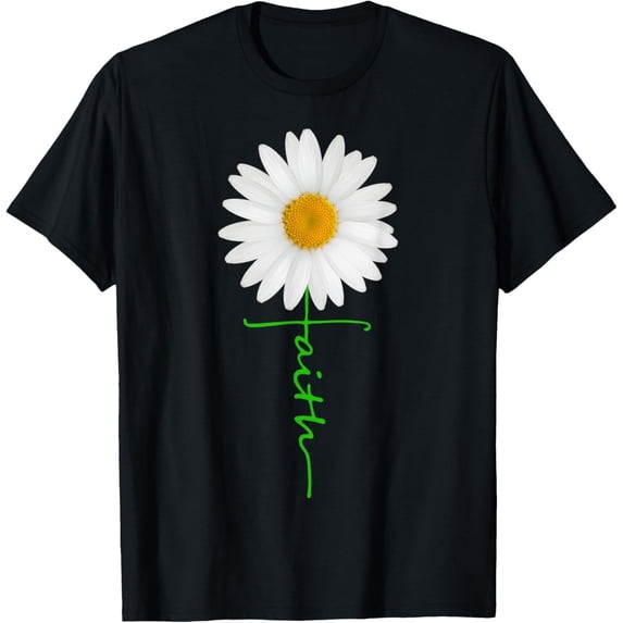 Christian Faith Cross Daisy Flower Christian T-Shirt - Walmart.com