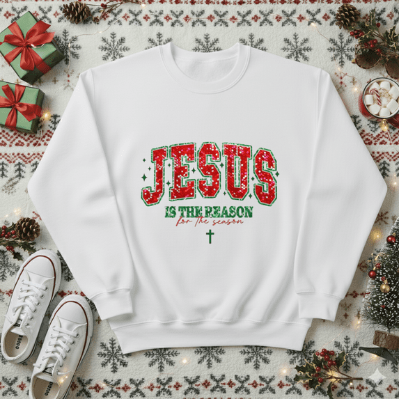 Christian Faith Holiday Celebration Message Blessing Joy Art Sweatshirt, up to Size 5XL ...
