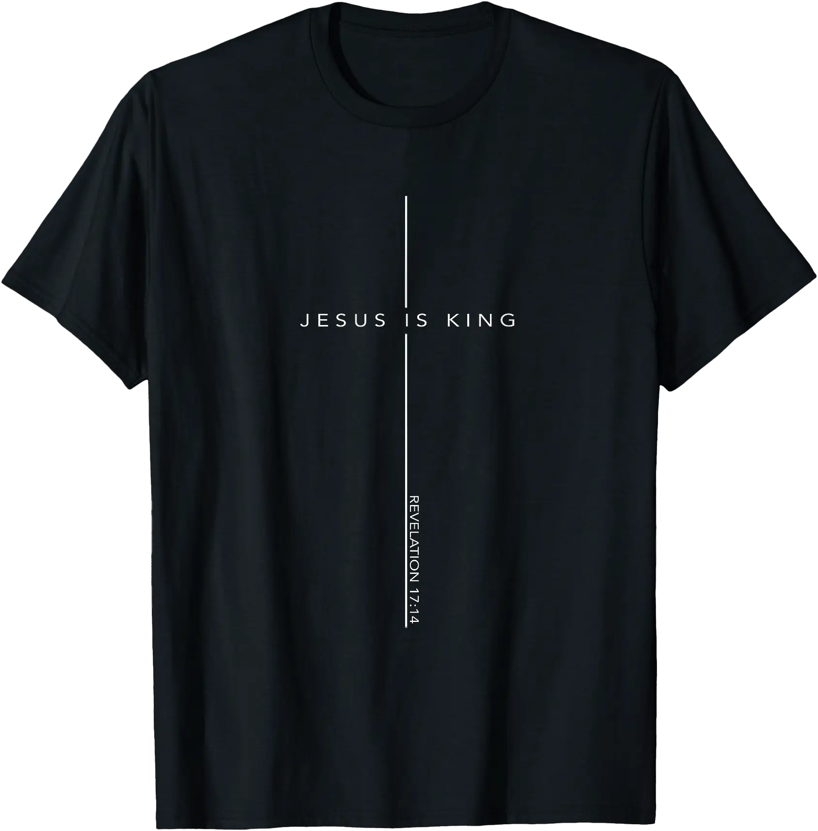 Christian Faith Jesus is King Cross Bible Verse T-Shirt Spiritual ...