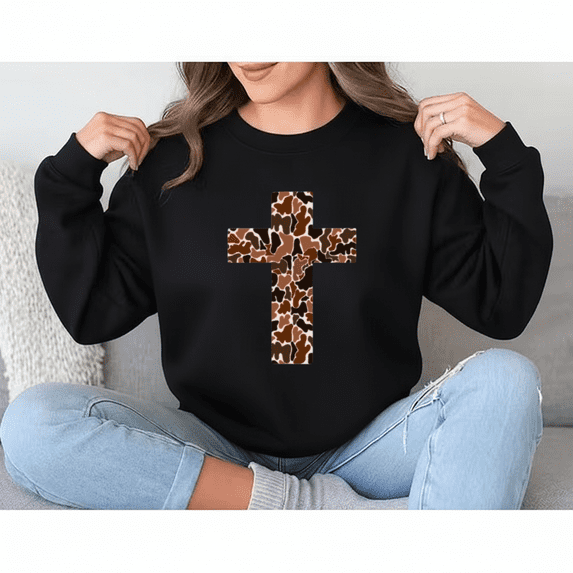 Christian Faith Leopard Cross Animal Print Religious Art Unisex ...